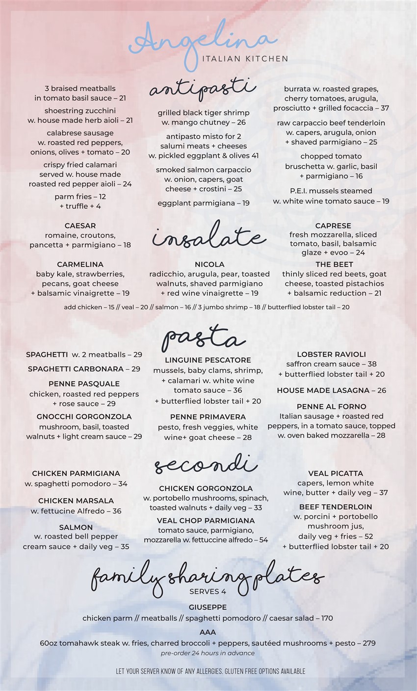 Dinner Menu